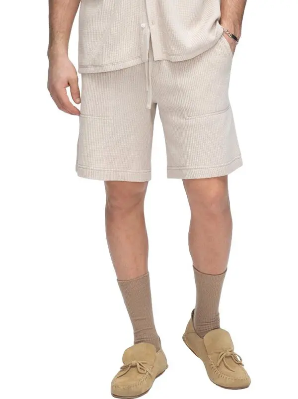ATM Anthony Thomas Melillo Waffle Cotton Pull-on Shorts - Soft Beige