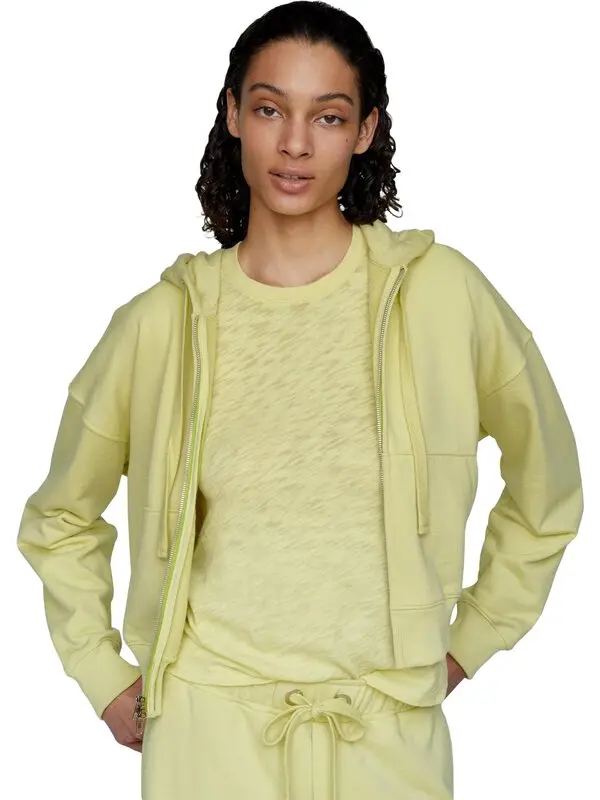 ATM Anthony Thomas Melillo French Terry Zip-up Hoodie - Mellow Yellow