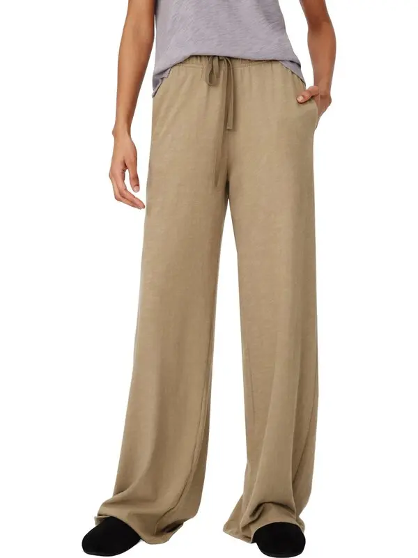 ATM Anthony Thomas Melillo Heavy Slub Jersey Wide Leg Pant - Faded Army