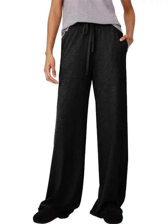 ATM Anthony Thomas Melillo Heavy Slub Jersey Wide Leg Pant - Black