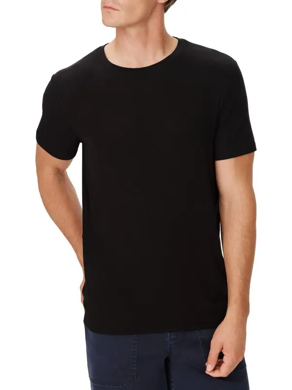 ATM Anthony Thomas Melillo Modal Rib Oversized Short Sleeve Crew Neck T-shirt - Black