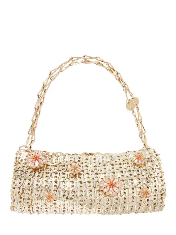 Rabanne Crystal-embellished Chainmail Shoulder Bag - Coral