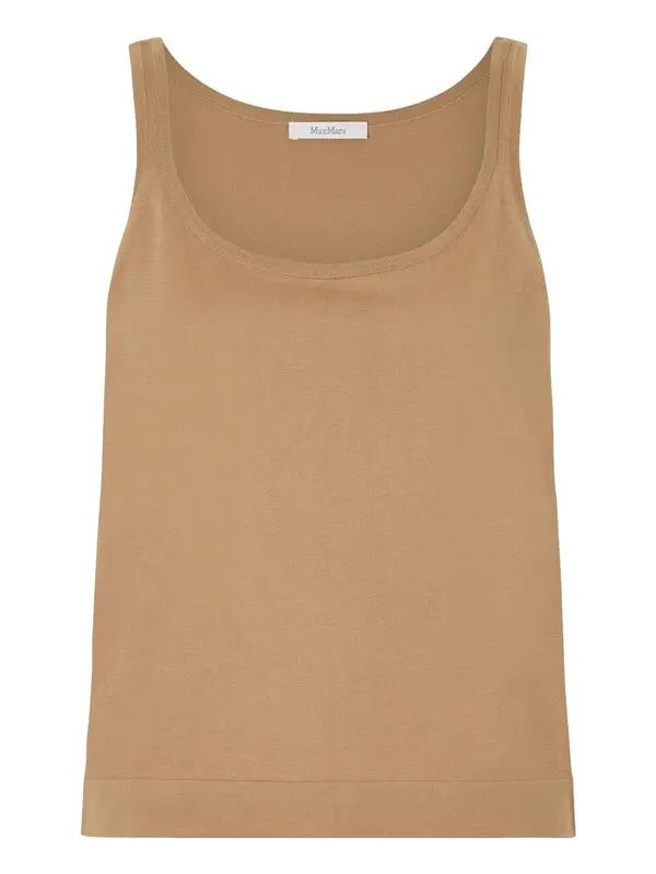 Max Mara Cotton-jersey Tank - Brown