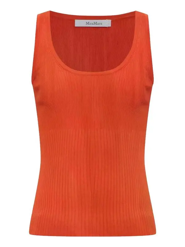 Max Mara Ribbed Tank Top - Orange