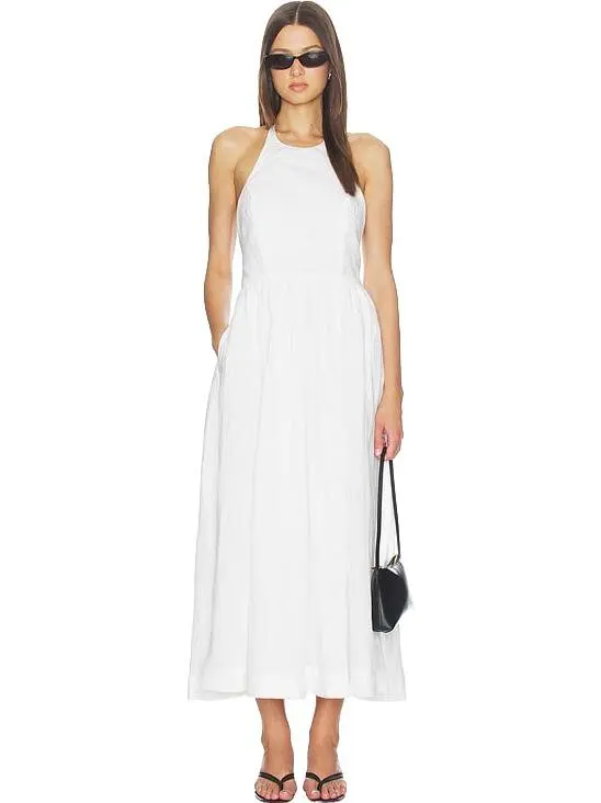 AEXAE Linen Doll Maxi Dress - White