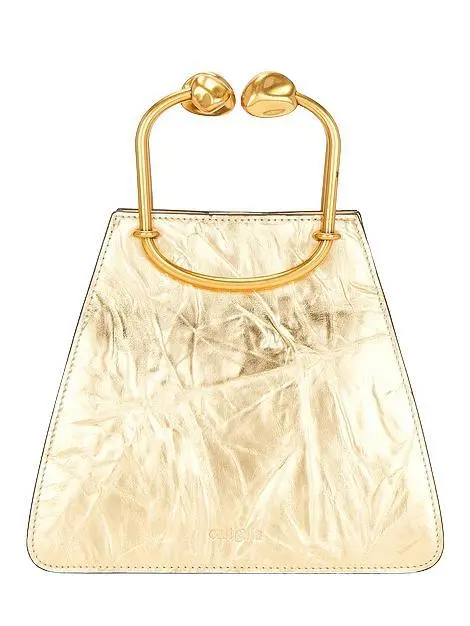 Cult Gaia Maxine Top Handle Bag - Brass