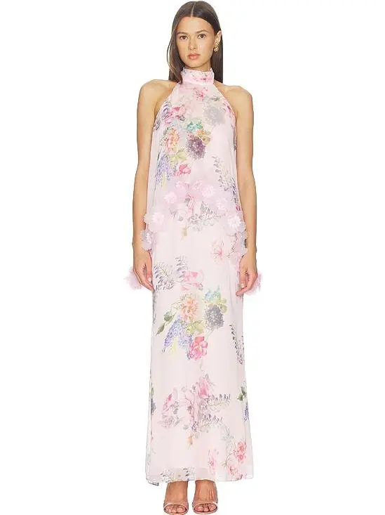 ELLIATT Millie Tiered Gown - Pink Multi
