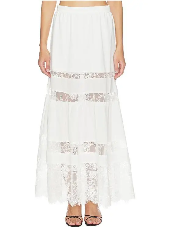 FLEUR DU MAL Adeline Maxi Skirt - Ivory