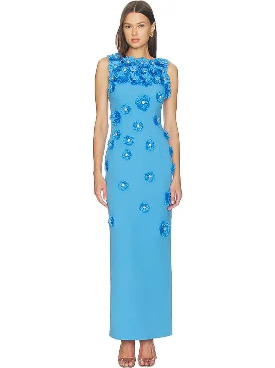ELLIATT Dali Floral Gown - Blue