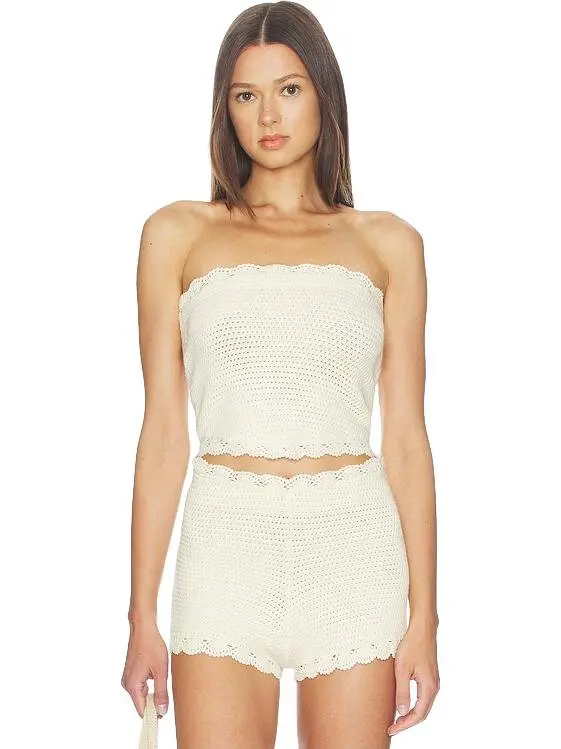 Posse Dylan Strapless Top - Pearl