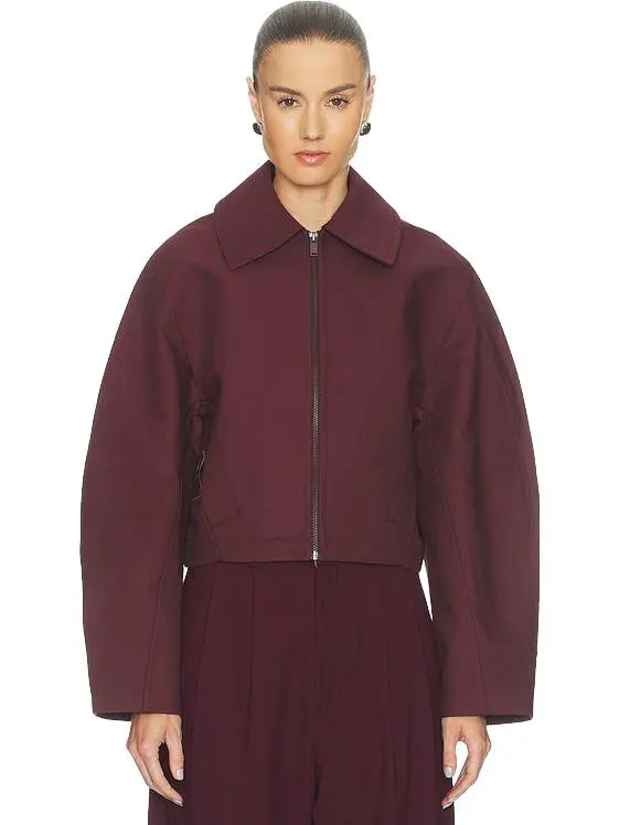 EAVES Karlie Cocoon Sleeve Jacket - Burgundy