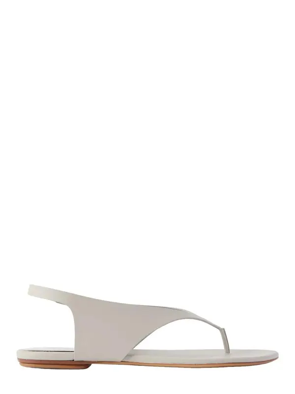 Le Monde Beryl Langley Leather Sandals - Gray