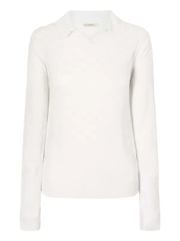 KALLMEYER Caleb Knitted Polo Sweater - White