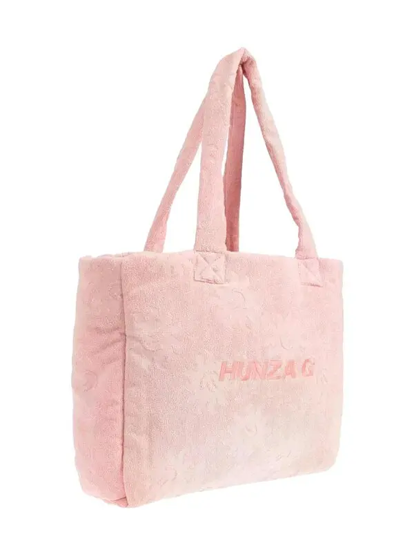 Hunza G Towelling Tote Beach Bag - Pink