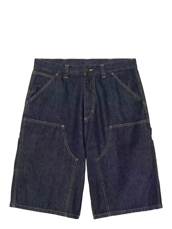 Carhartt Work In Progress Og Double Knee Denim Shorts - Blue