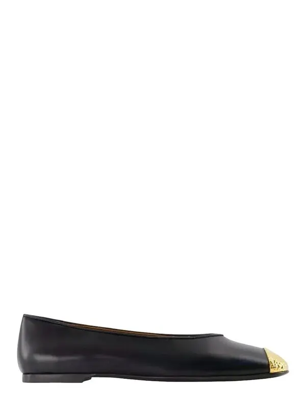GIUSEPPE ZANOTTI Amanda Round-toe Ballet Flats - Black
