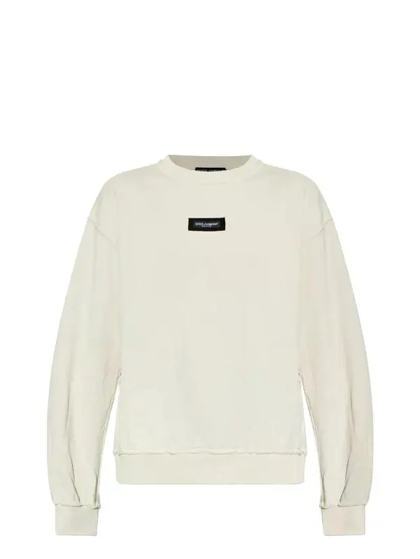 Dolce & Gabbana Raw-trim Sweatshirt - Neutrals