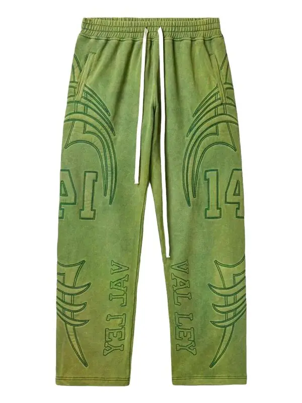 VALE FOREVER Armor Print Track Pants - Green