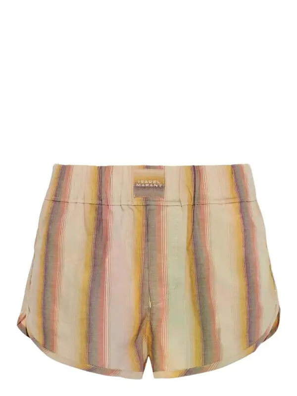 Isabel Marant Melinea Striped Shorts - Neutrals