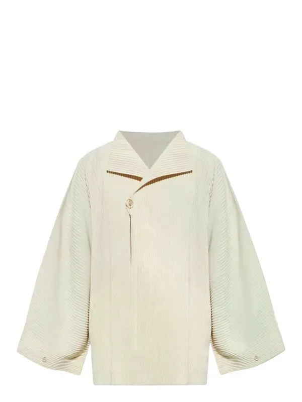 Issey Miyake Plissé Button Jacket - Neutrals