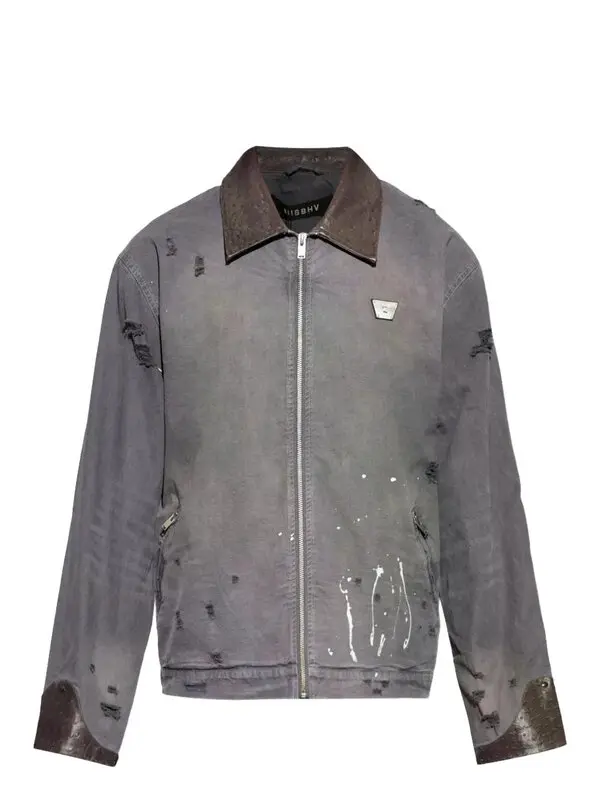 MISBHV Distressed Collared Jacket - Grey