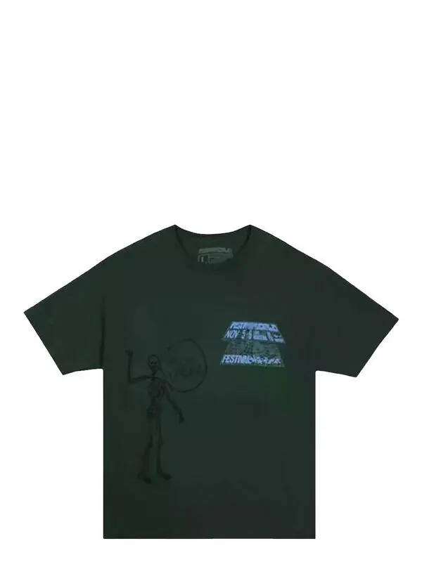 TRAVIS SCOTT Cactus Jack Open Your Eyes Graphic-print T-shirt - Green