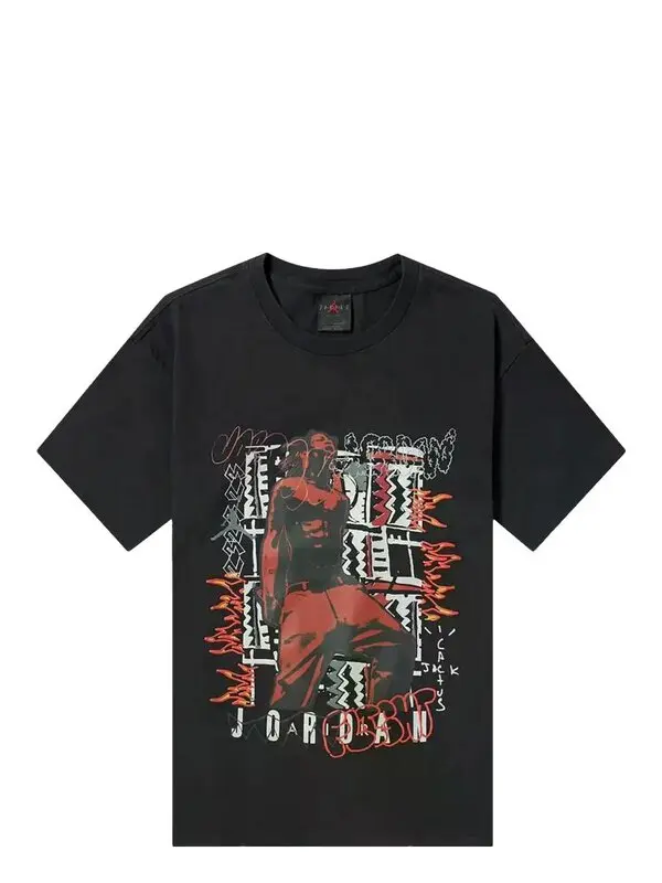 TRAVIS SCOTT X Air Jordan Print T-shirt - Black