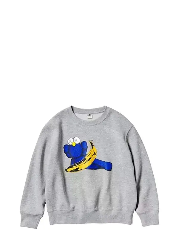 KAWS Graphic Print Sweatshirt - Grey