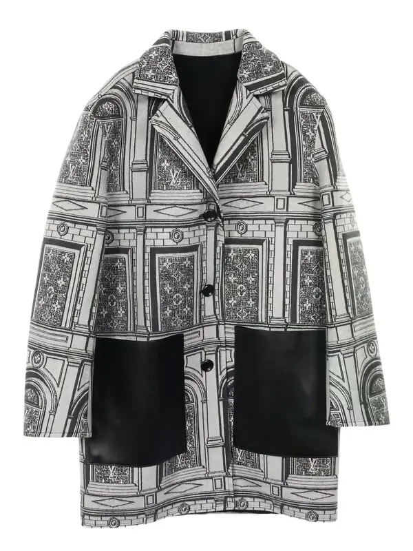 LOUIS VUITTON X Fornasetti Reversible Coat - Grey