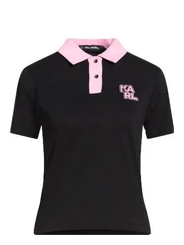 Karl Lagerfeld Polo Shirt In Organic Cotton - Black