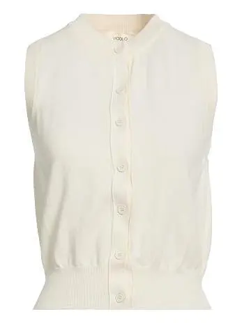 VICOLO Cotton Blend Cardigan - White