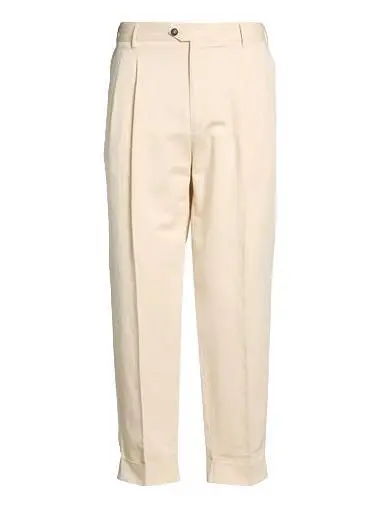 PT TORINO Tapered Cotton-linen Pants - White