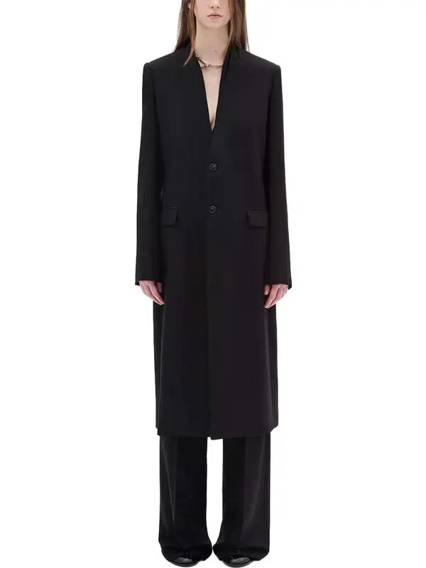 ANN DEMEULEMEESTER Calico Coat - Black