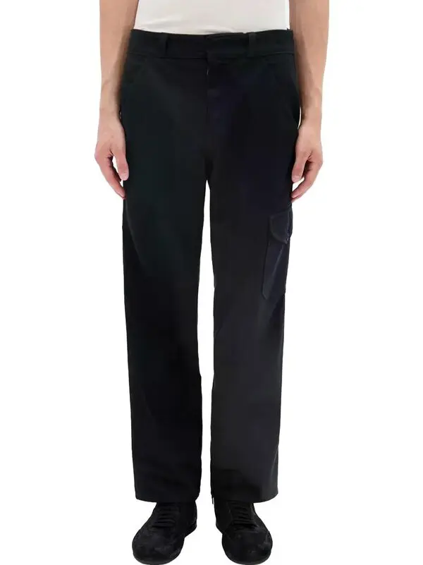 ANN DEMEULEMEESTER Vito Cargo Canvas Trousers - Black
