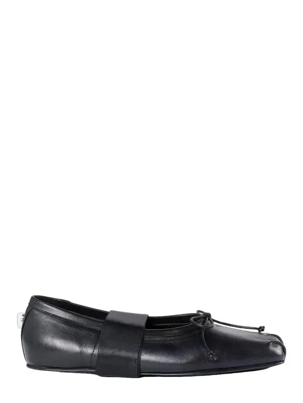 ANN DEMEULEMEESTER Paloma Ribbon Calfskin Ballet Flats - Black