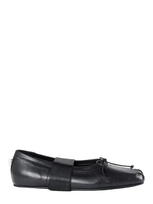 ANN DEMEULEMEESTER Paloma Ribbon Calfskin Ballet Flats - Black