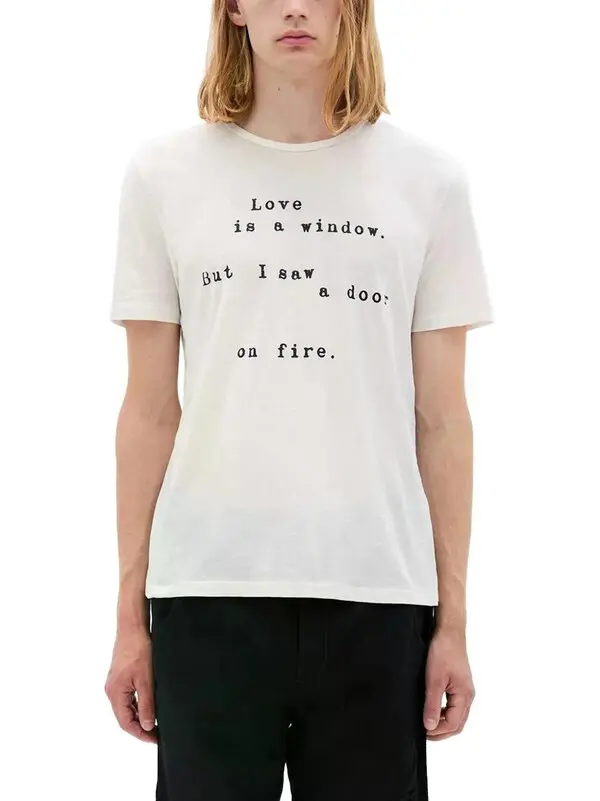 ANN DEMEULEMEESTER Baptist Love Is A Window T-shirt - Neutrals