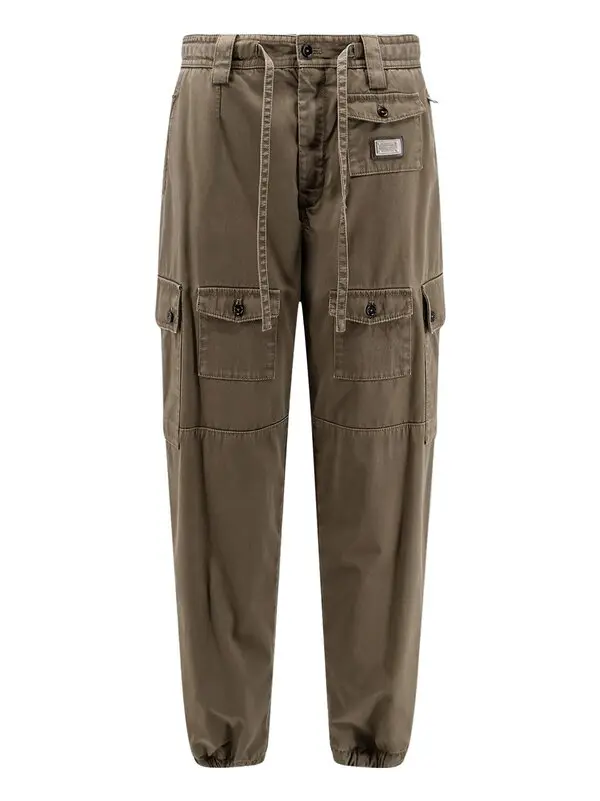 Dolce & Gabbana Cotton Cargo Pants - Green