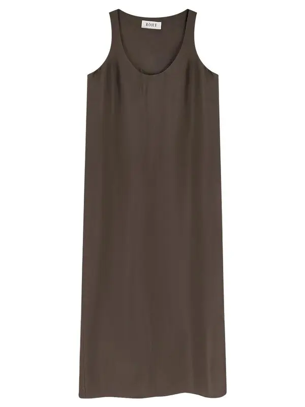 RÓHE Long Silk Dress - Brown