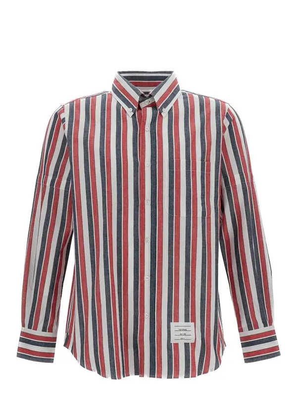 Thom Browne Striped Cotton Shirt - Multicolor