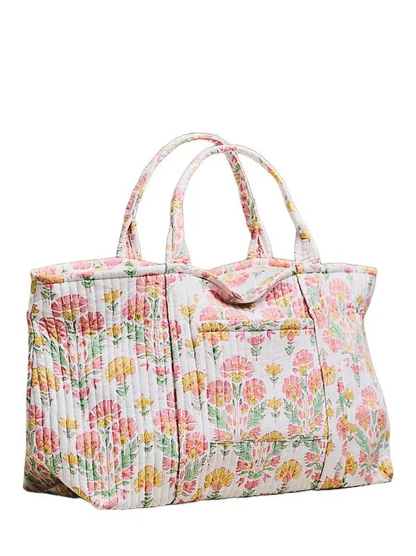 SZ BLOCKPRINTS Weekend Duffle Bag - Pink Floral