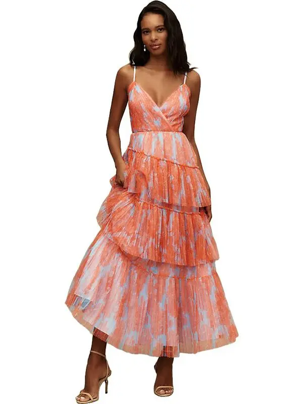 HUTCH Valeria Gown - Orange Pattern