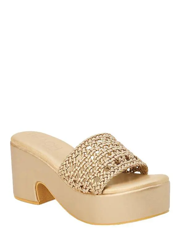 Matisse Cove Platform Mules - Gold