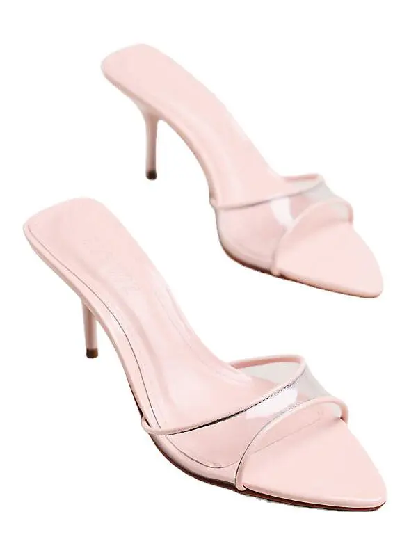 Schutz Elodie Vyl Mule Heels - Cotton Candy