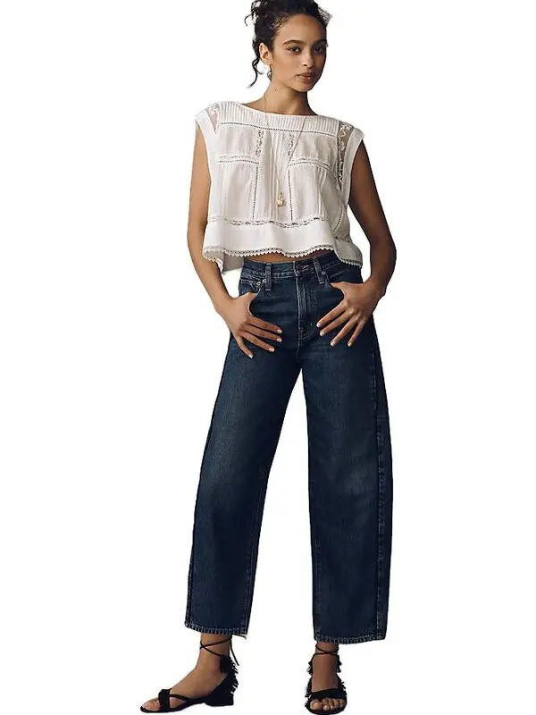 Edwin Andie High-rise Crop Barrel Jeans - Ashton Pipe