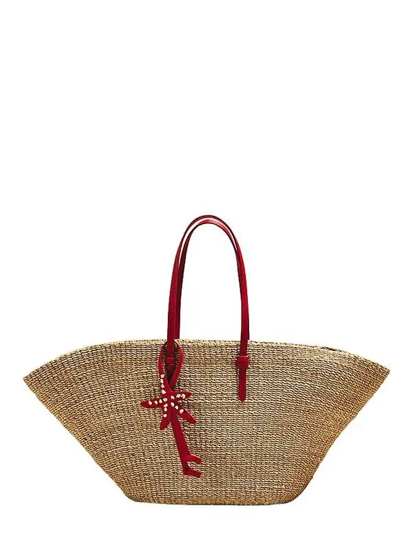 Poolside East-west Charm Tote - Tomato