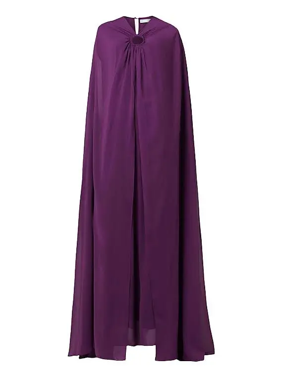 LEEM Woven Kaftan With Hoop Detail - Purple