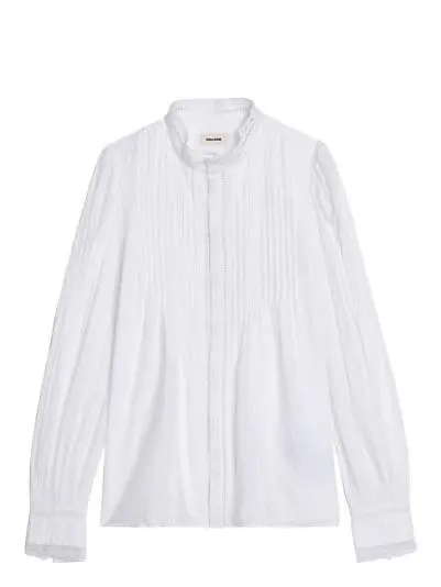 Zadig&Voltaire Timz Stand-collar Cotton-blend Shirt - Judo