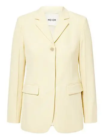 ME+EM Contour Slim-fit Woven Blazer - Dusted Lemon Yellow