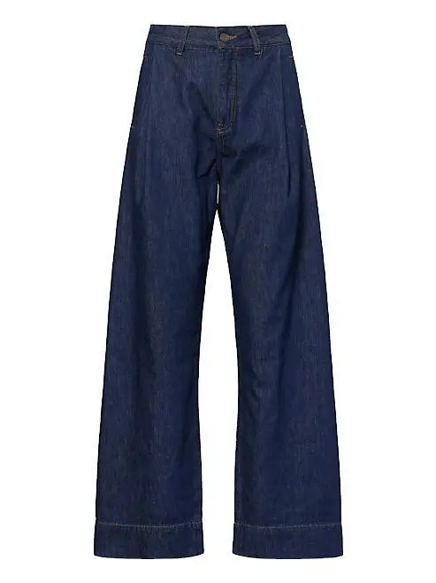 ME+EM Wide-leg Mid-rise Denim Jeans - Rinse Wash